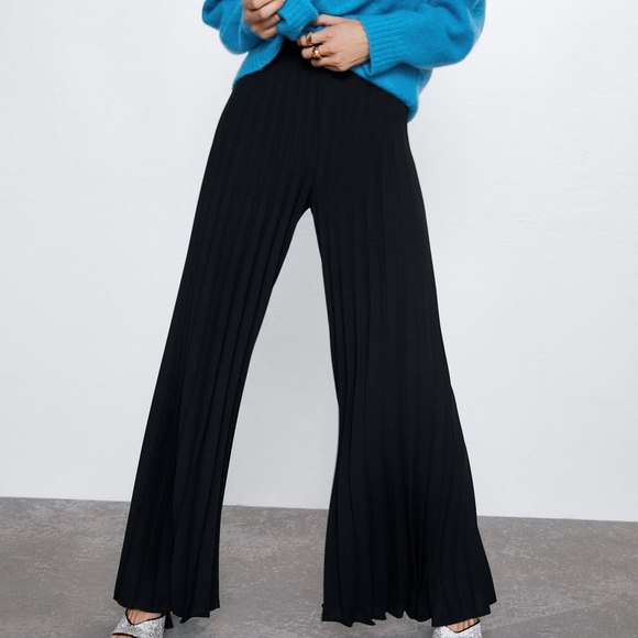 Zara | Pants & Jumpsuits | Zara Pleated Wide Leg Pants 9479 | Poshmark